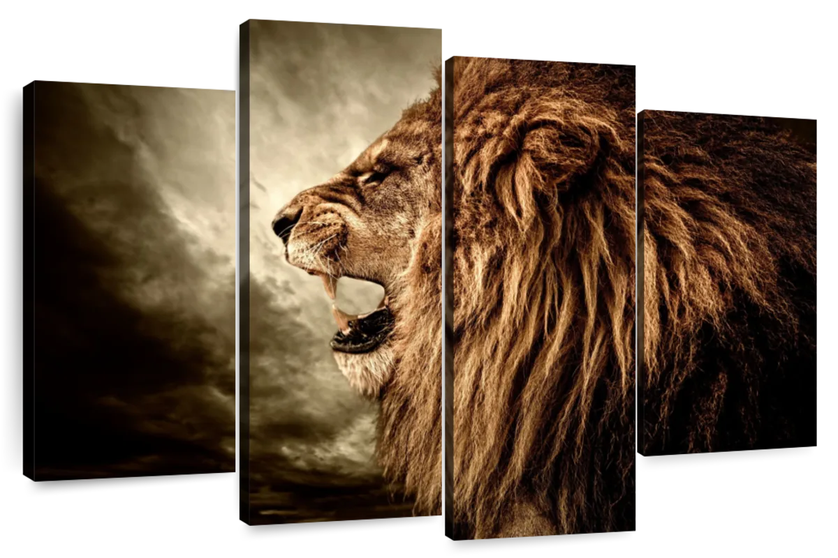 Fierce Lion Growl Wall Art – Rushing Boots