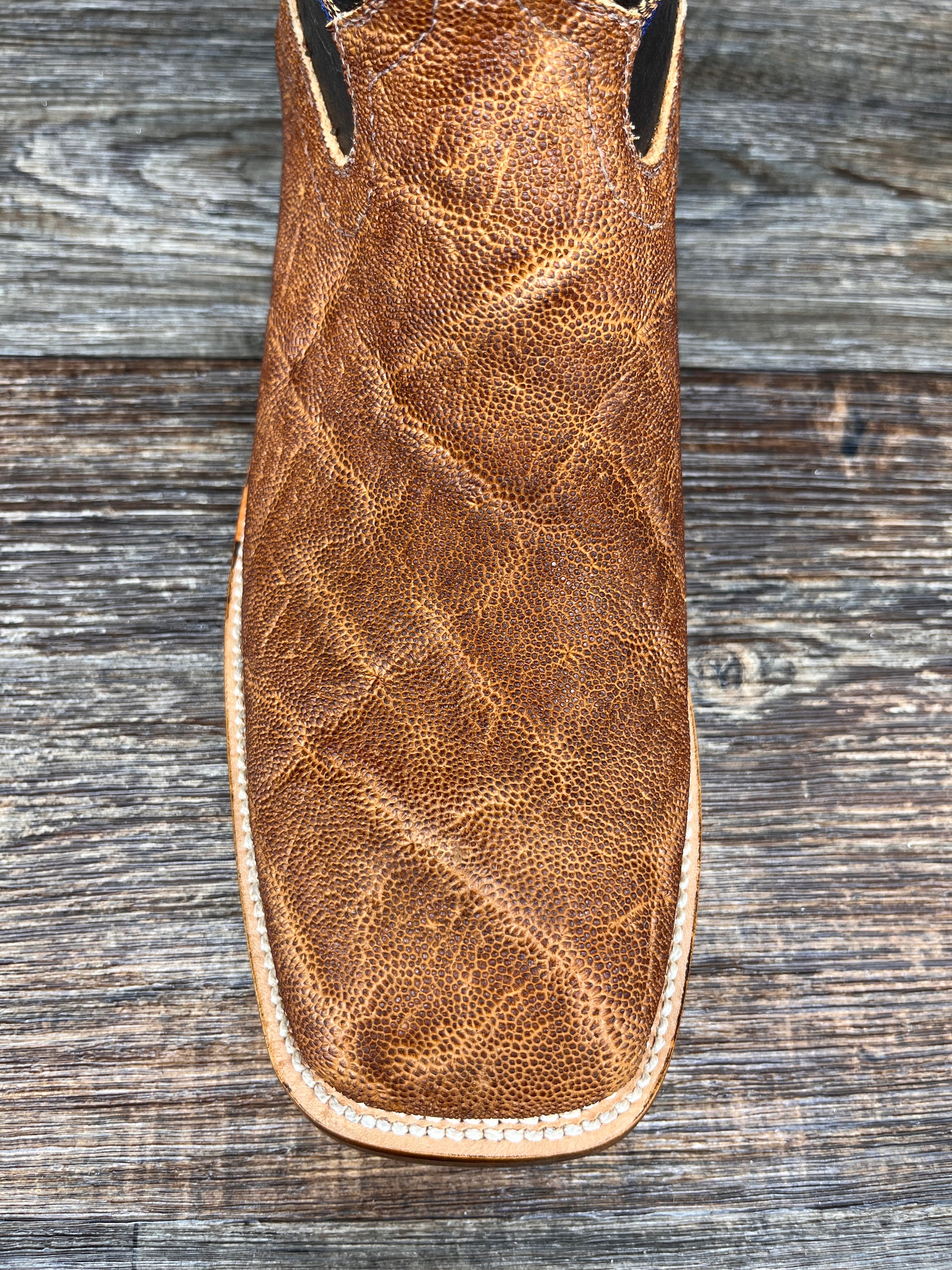 828q Men's Genuine Elephant Western Boot in Honey by Cowtown – Rushing ...