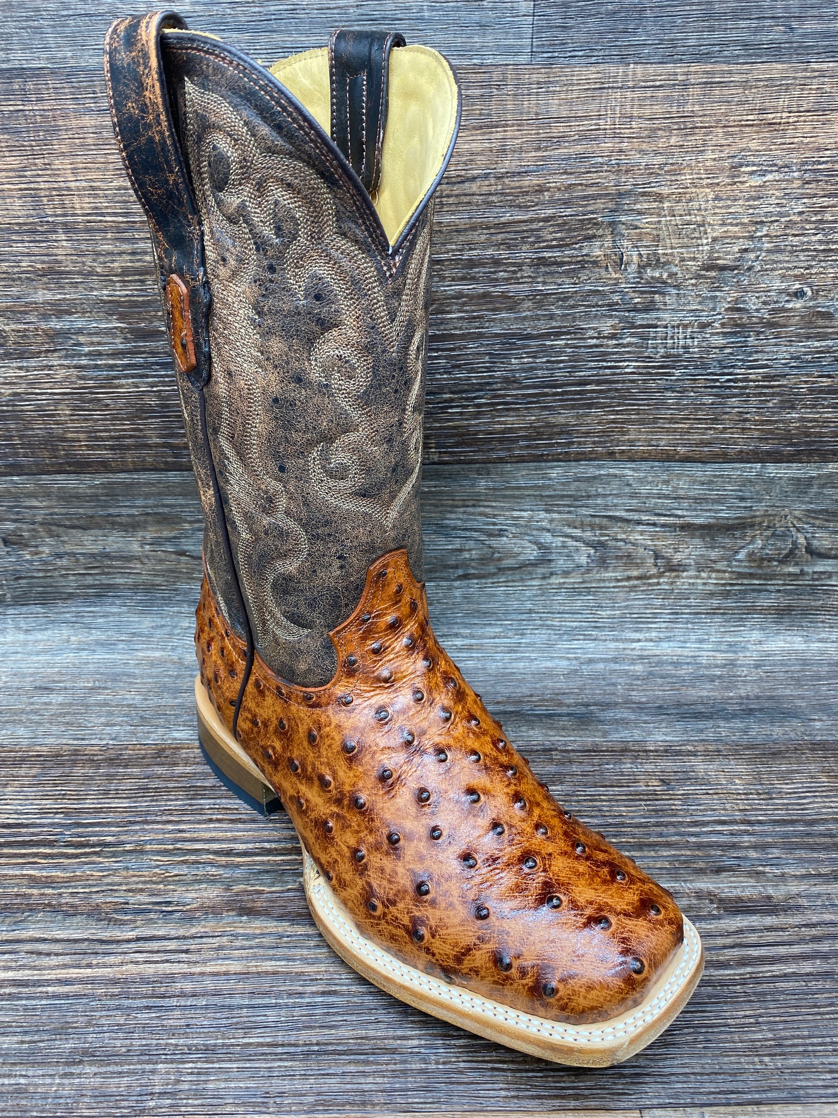 Q6064 Men's Square Toe Full-Quill Print Western Boot by Cowtown ...